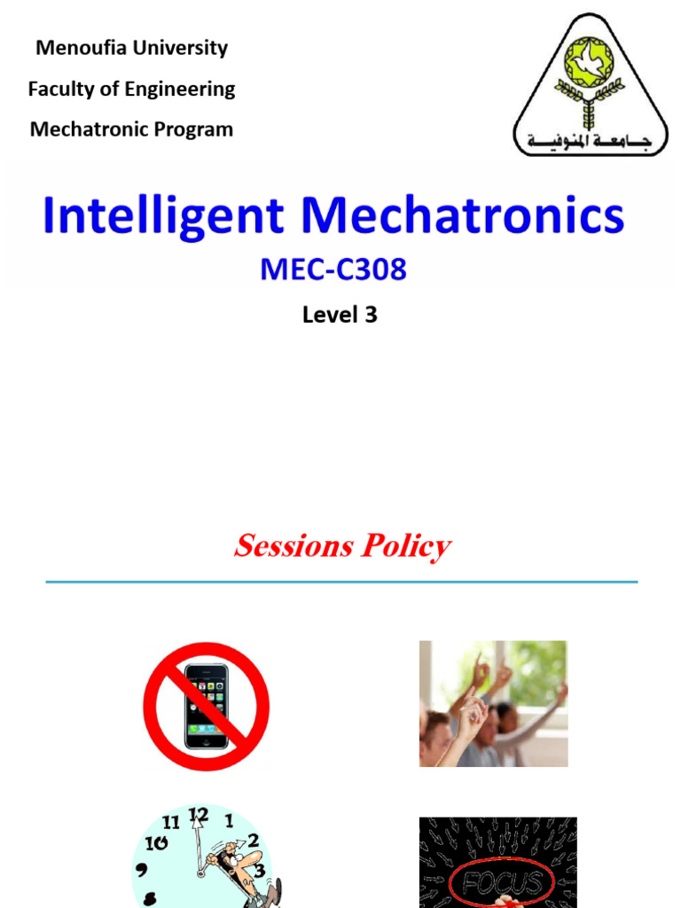 Intelligent Mechatronics Course Overview | PDF | Fuzzy Logic ...