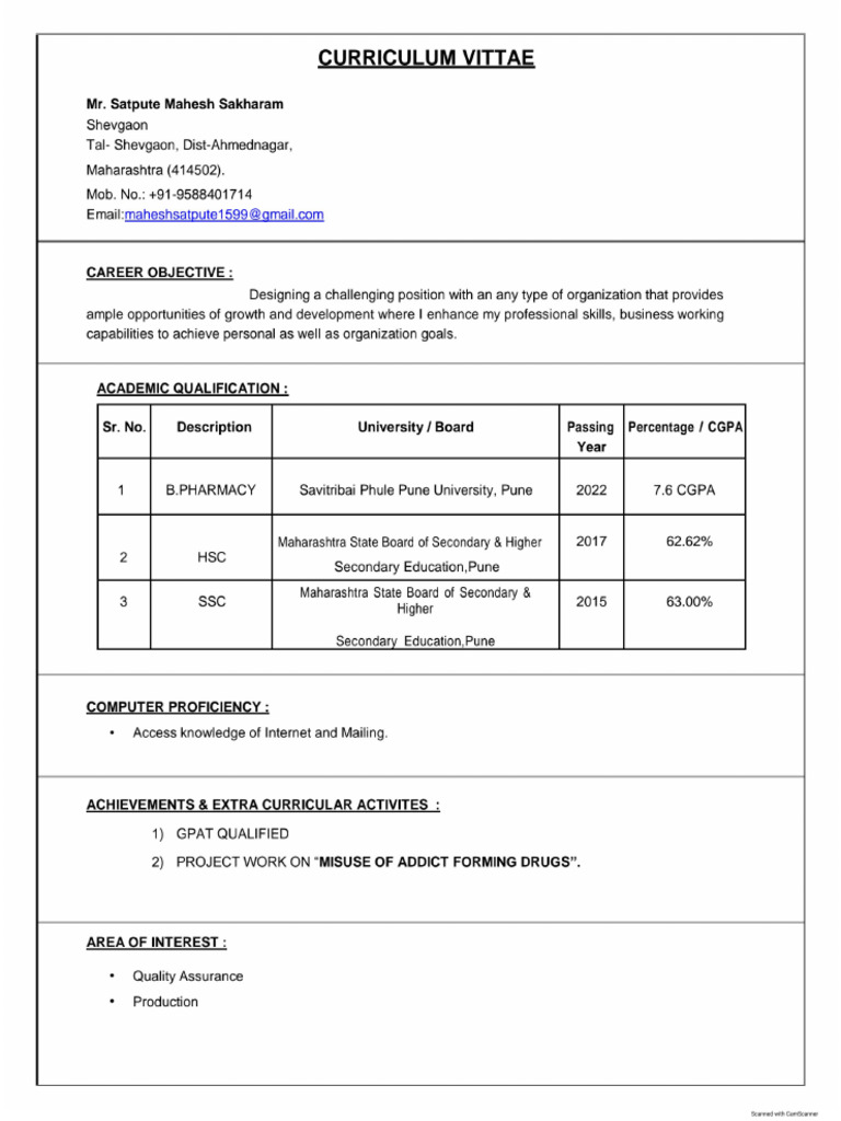 Mahesh Satpute Resume - 1-1 | PDF
