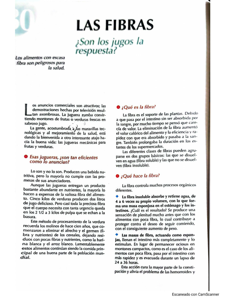 Las FIBRAS Medicina | PDF
