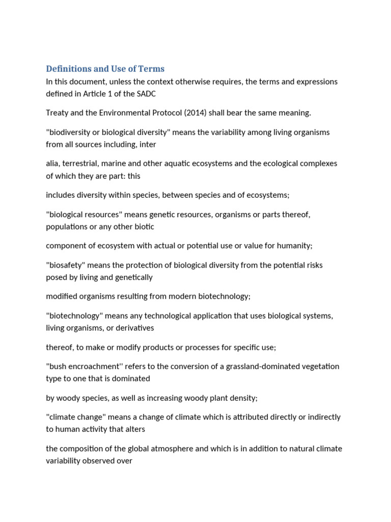 Key Environmental Terms Defined | PDF | Ecosystem | Biodiversity