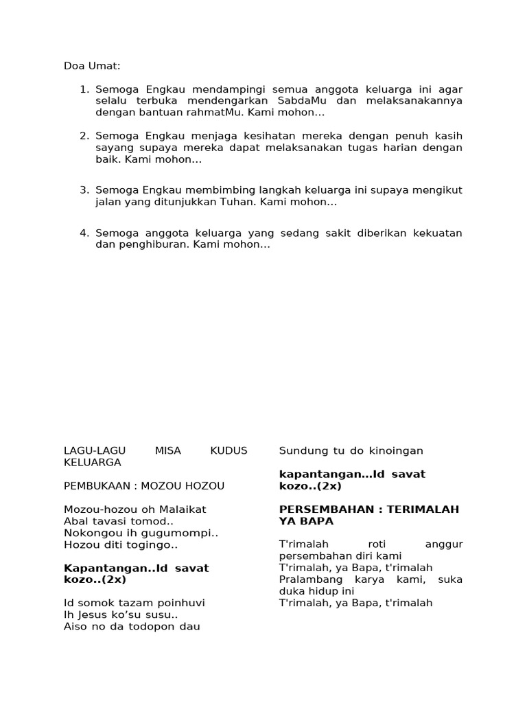 Doa Umat | PDF