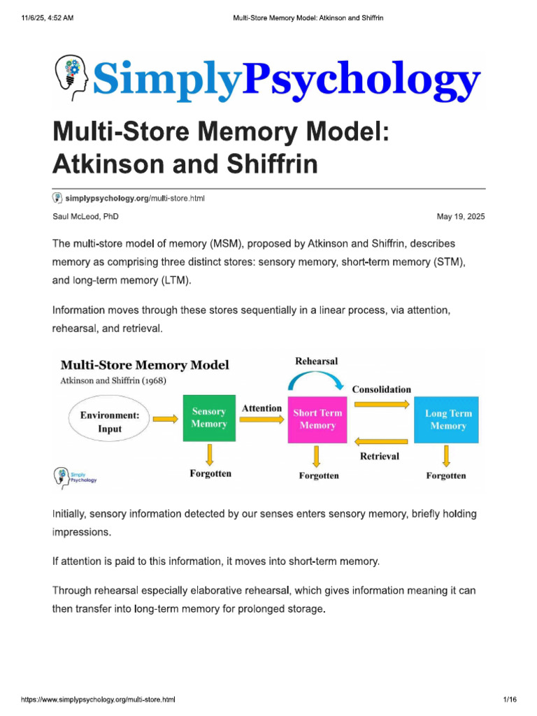 Atkinson Simply Psychology | PDF