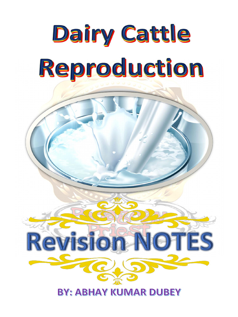 Dairy Cattle Reproduction Overview | PDF | Reproductive System | Uterus