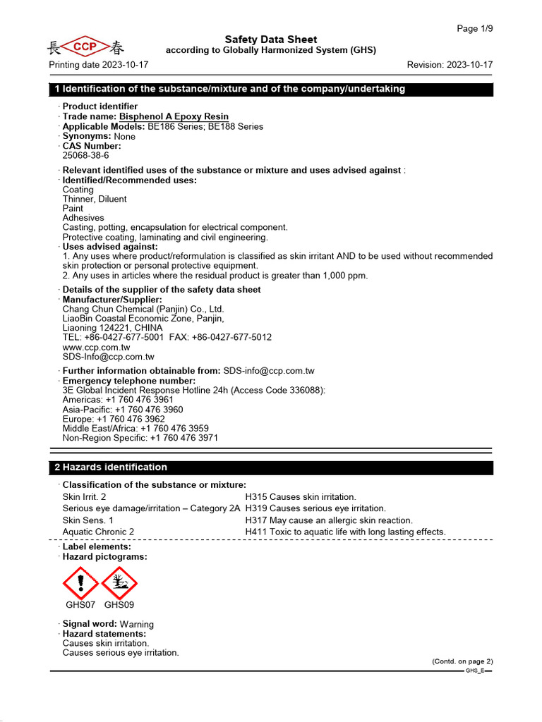 MSDS BE-188 | PDF | Firefighting