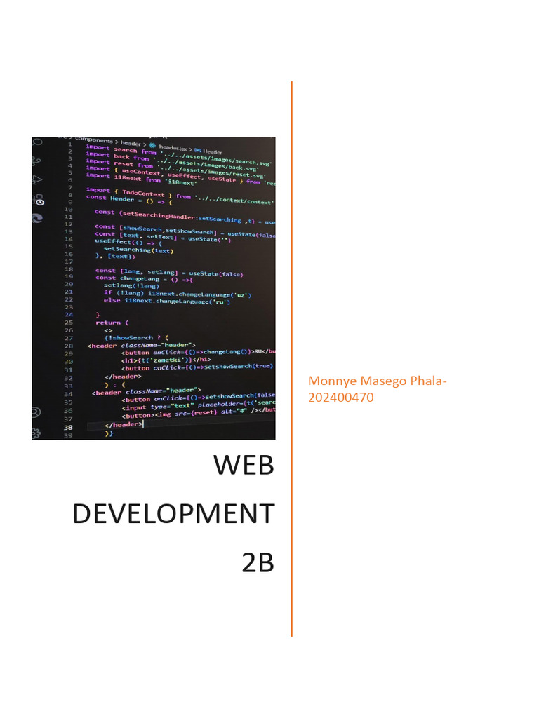 Web Development 2B Assignment 1 | PDF | Websites | World Wide Web
