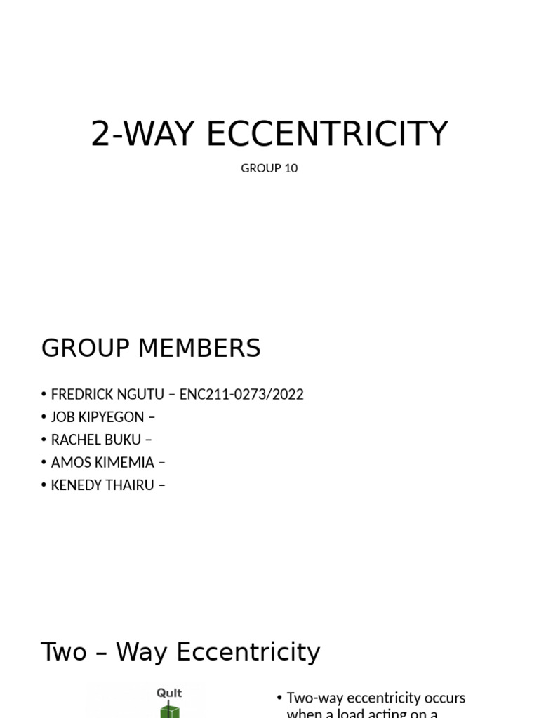 Foundation Engineering Assignment - 2-Way Eccentricity - Group 10 | PDF