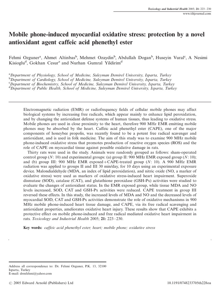 2005 MP Induced Myocardial Oxidative Stress Protection by A Novel | PDF ...