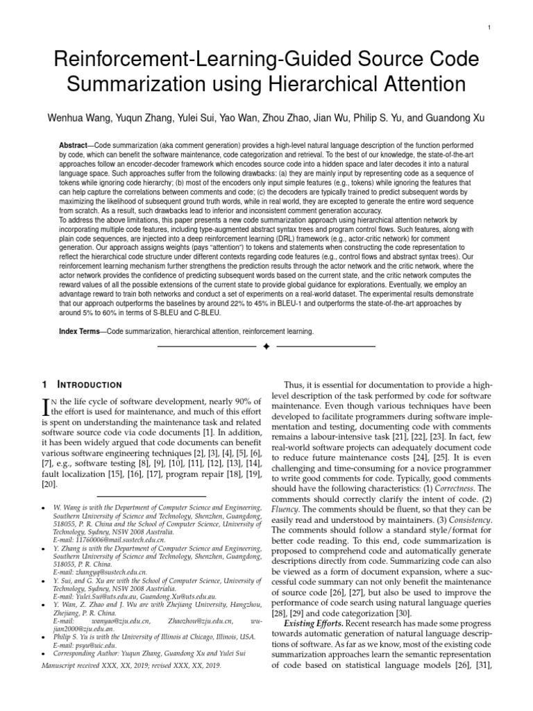 Reinforcement Learning Guided Source Code | PDF