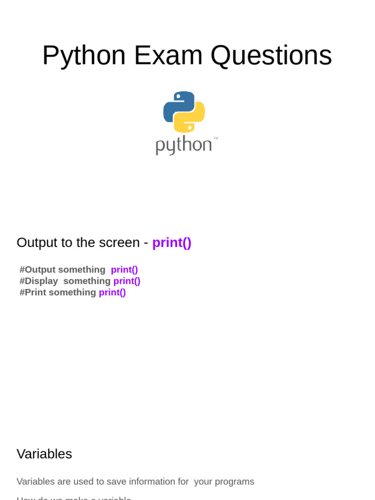 Python Programming Skills | PDF