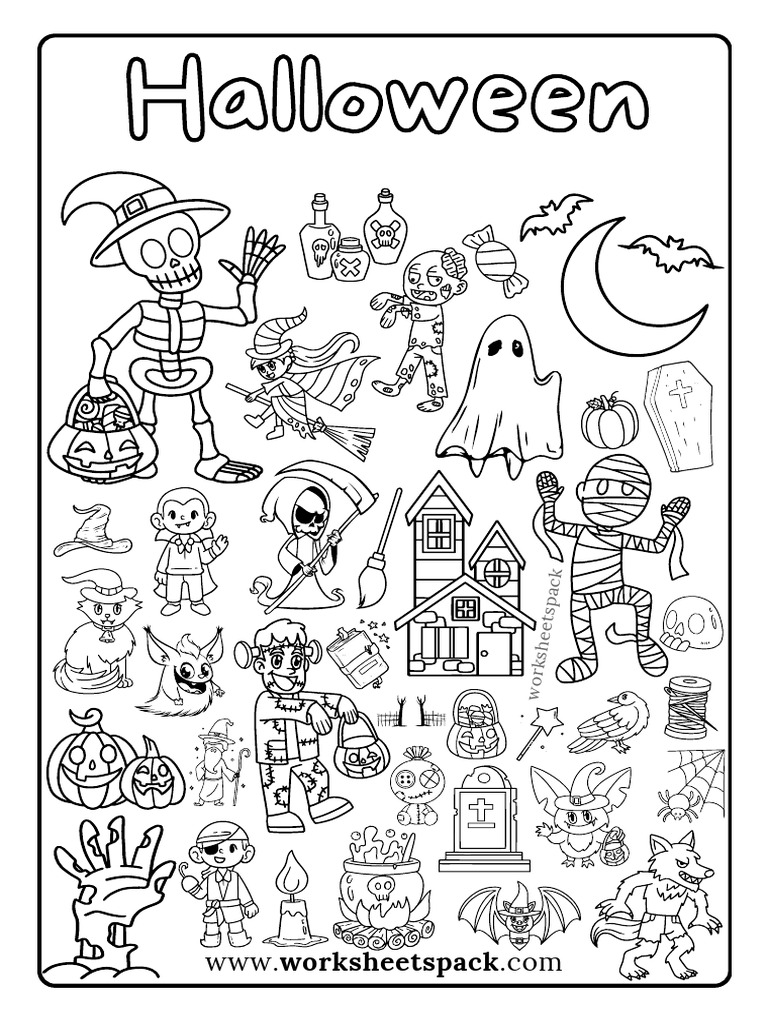 Halloween Coloring Worksheets | PDF