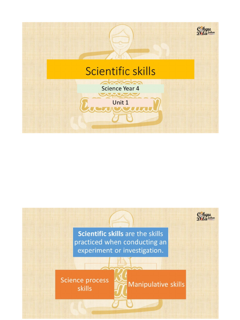 Unit 1 - Scientific Skills | PDF