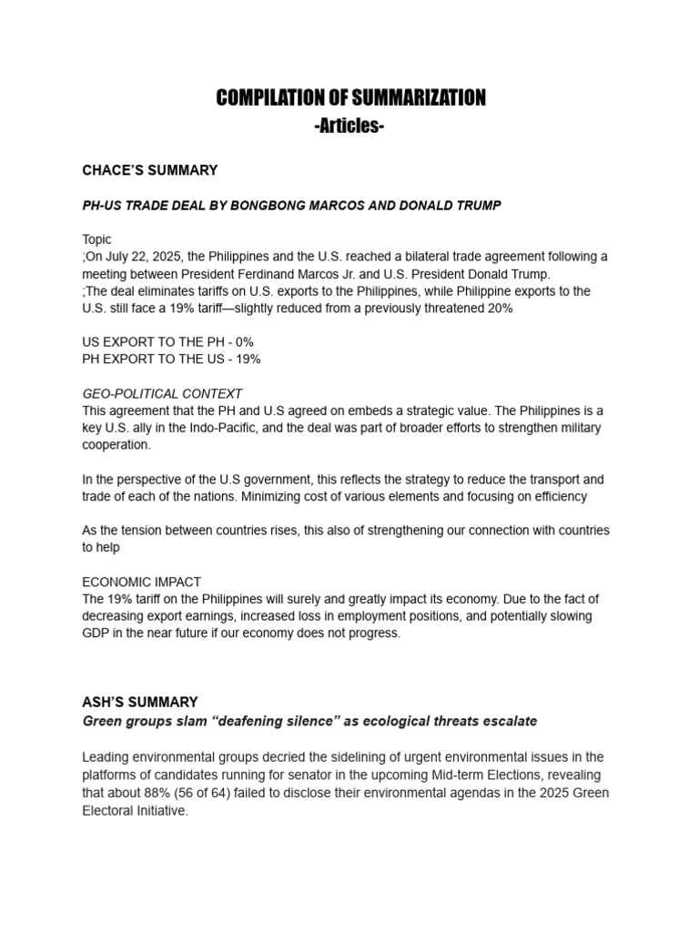 Compilation of Summariztion - Articles | PDF | International Criminal ...