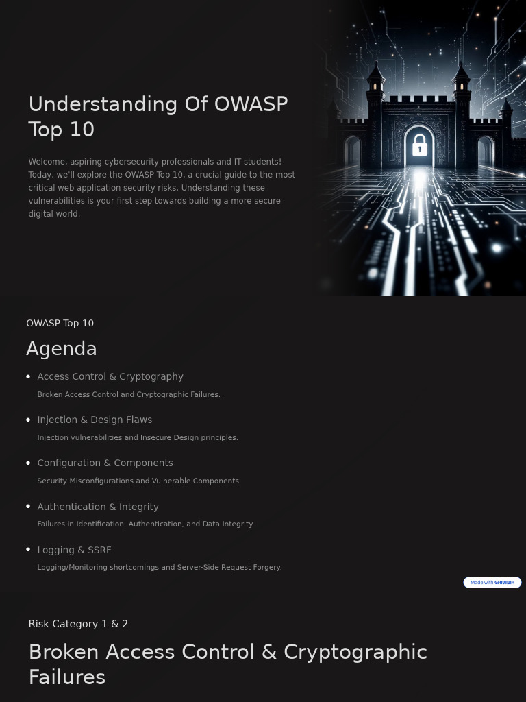Understanding of OWASP Top 10 | PDF | Security | Computer Security