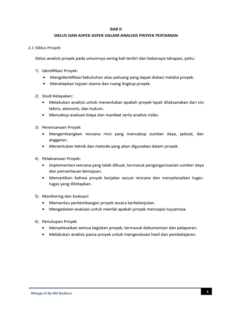 Bab Ii_siklus Dan Aspek_evp) | PDF