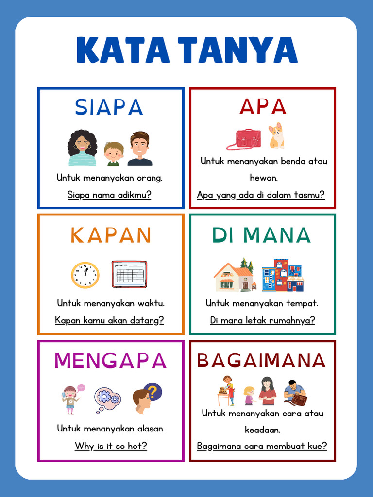 Biru Warna-warni Kata Tanya Poster Bahasa Indonesia (1) | PDF
