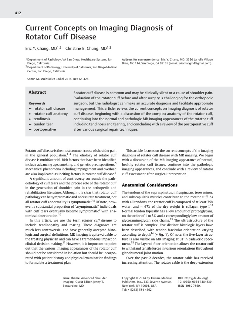 Current Concepts On Imaging Diagnosis of | PDF | Shoulder | Human Anatomy