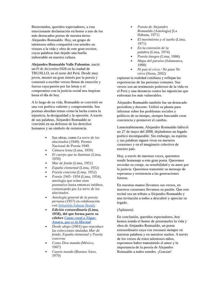 Alejandro Rumualdo | PDF | Poesía