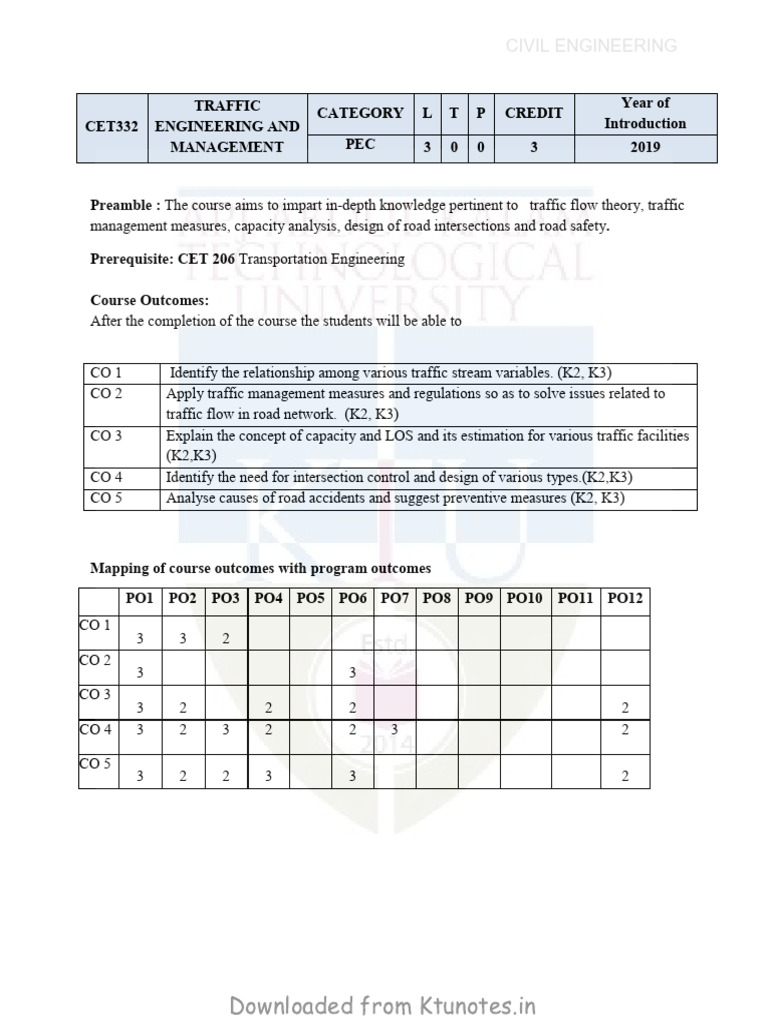 Traffic Engineering & Management | PDF | Traffic | Intersection (Road)