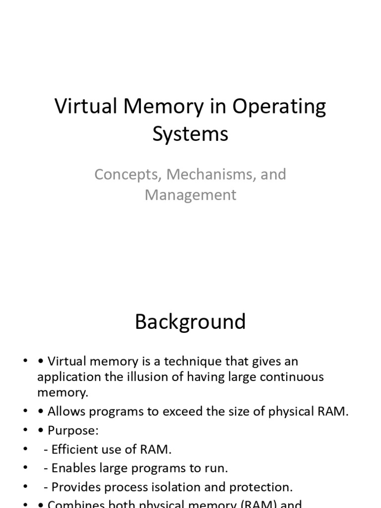 Virtual Memory Presentation | PDF