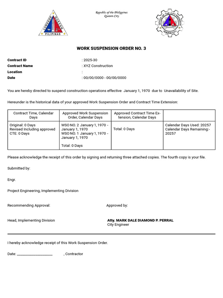 2025-30 WorkSuspensionOrderNo 3 | PDF