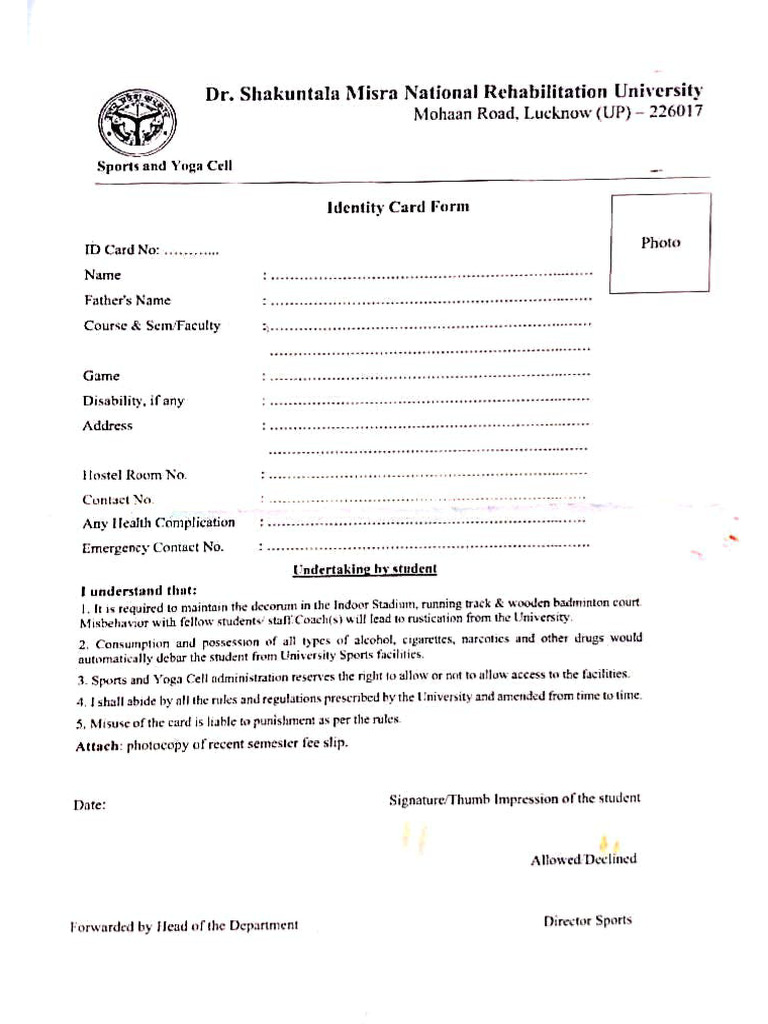 Sport Form | PDF