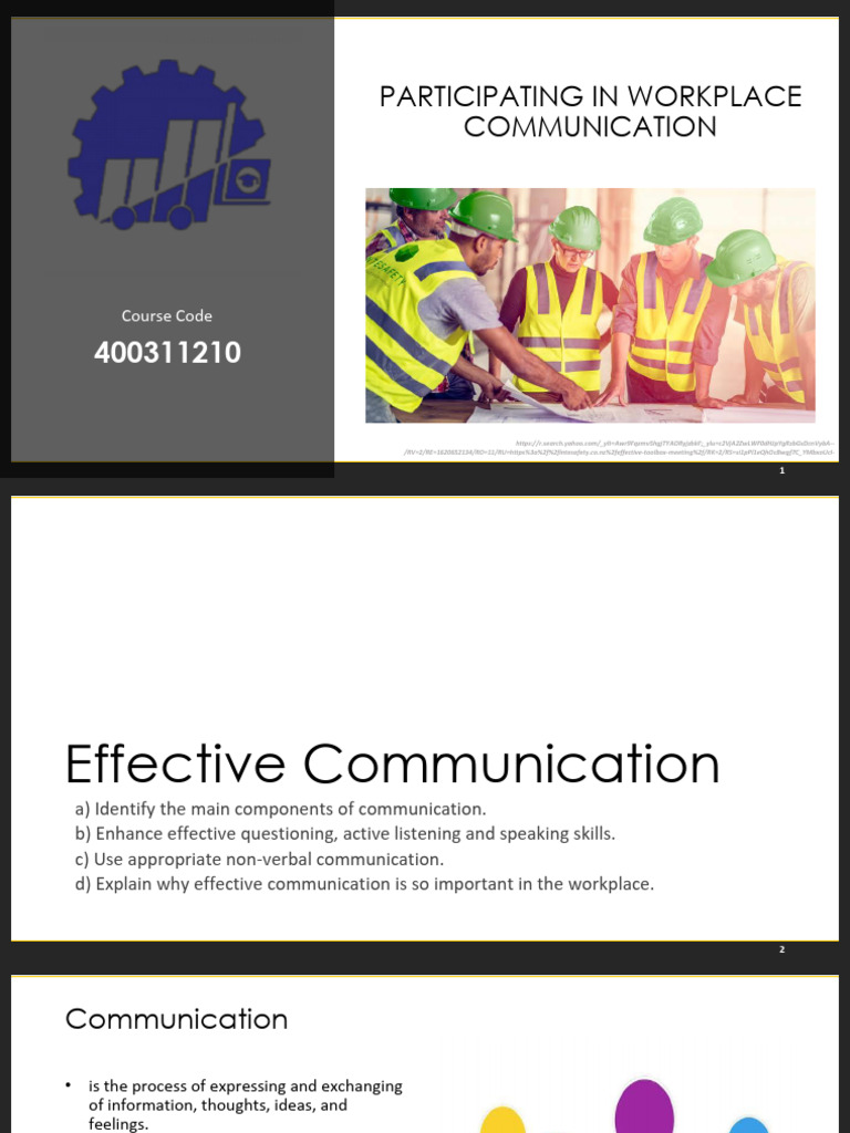 Practicing in Workplace Communication | PDF | Communication ...