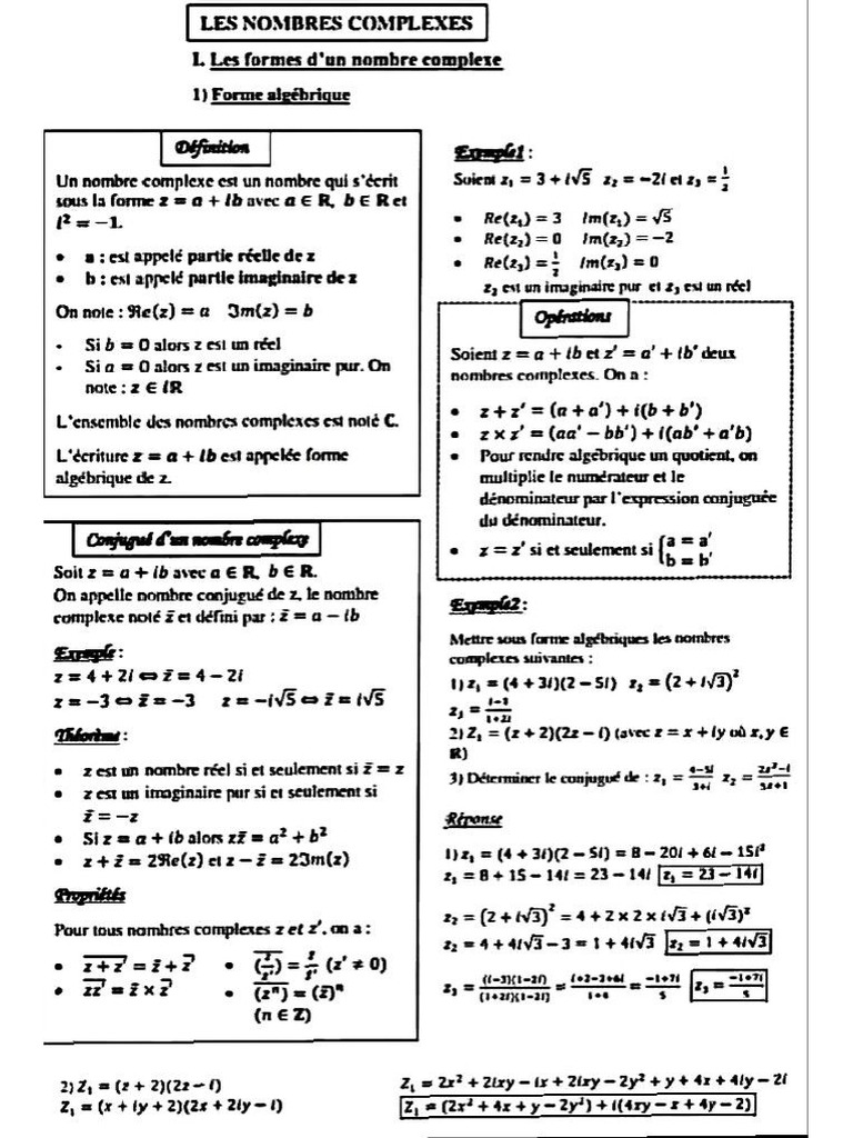 Nombre Complexe | PDF