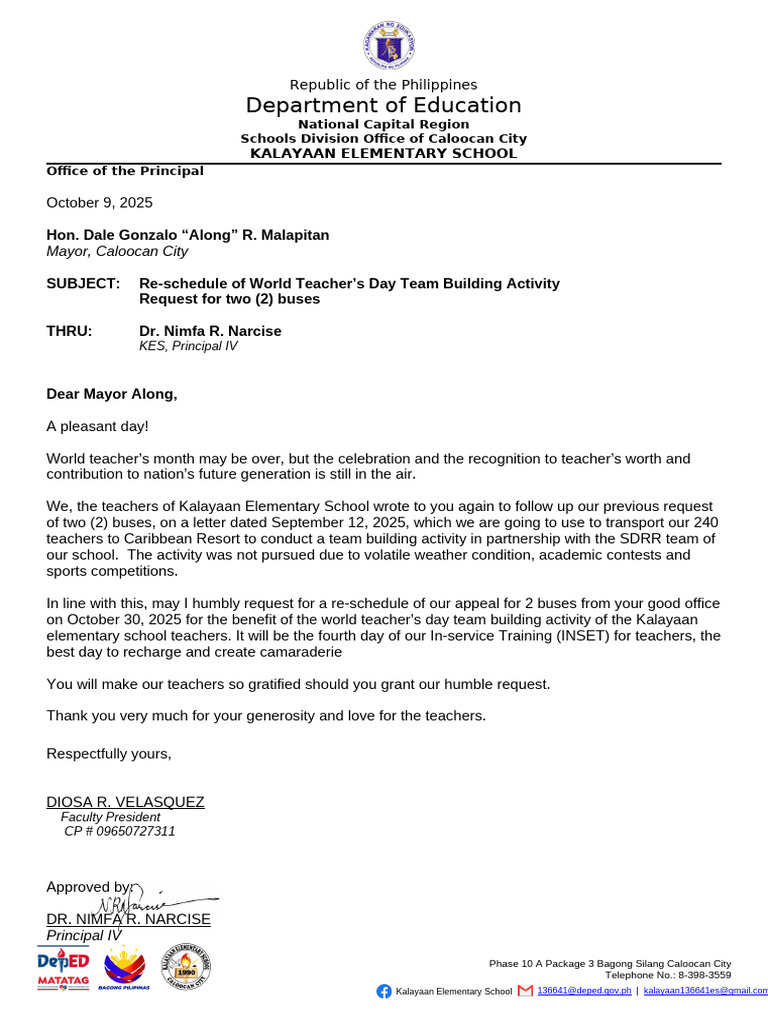 Letter Mayor Bus Oct 30 | PDF
