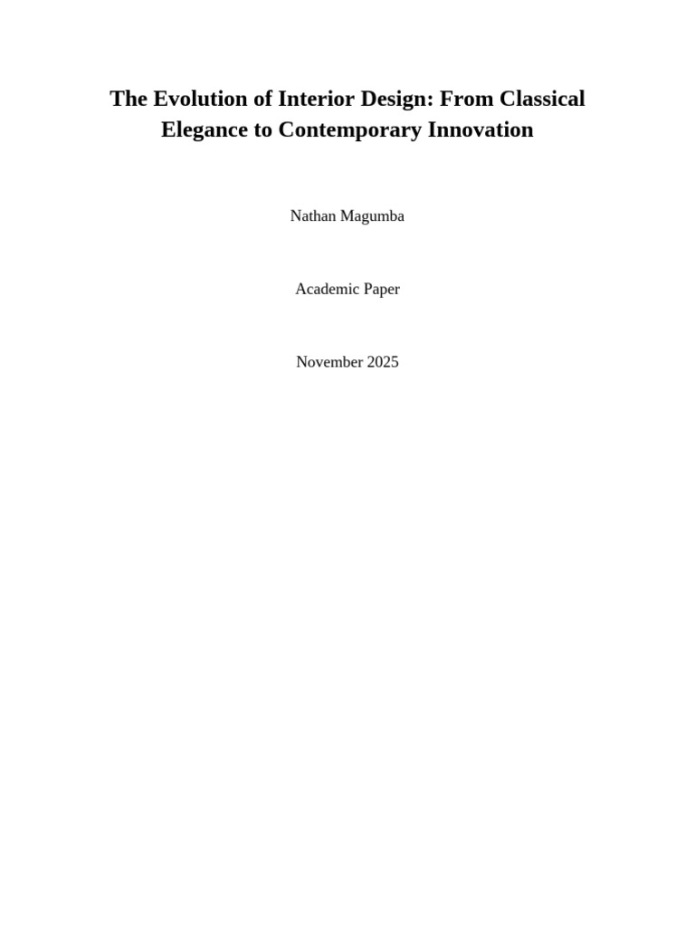 Evolution of Interior Design Trends | PDF | Interior Design | Design