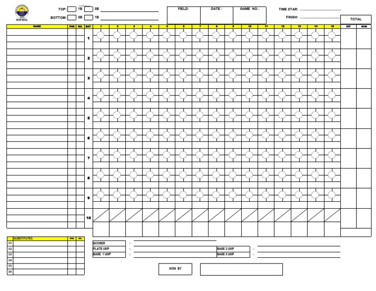 Scoresheet_sofbol Mssps 2024 | PDF