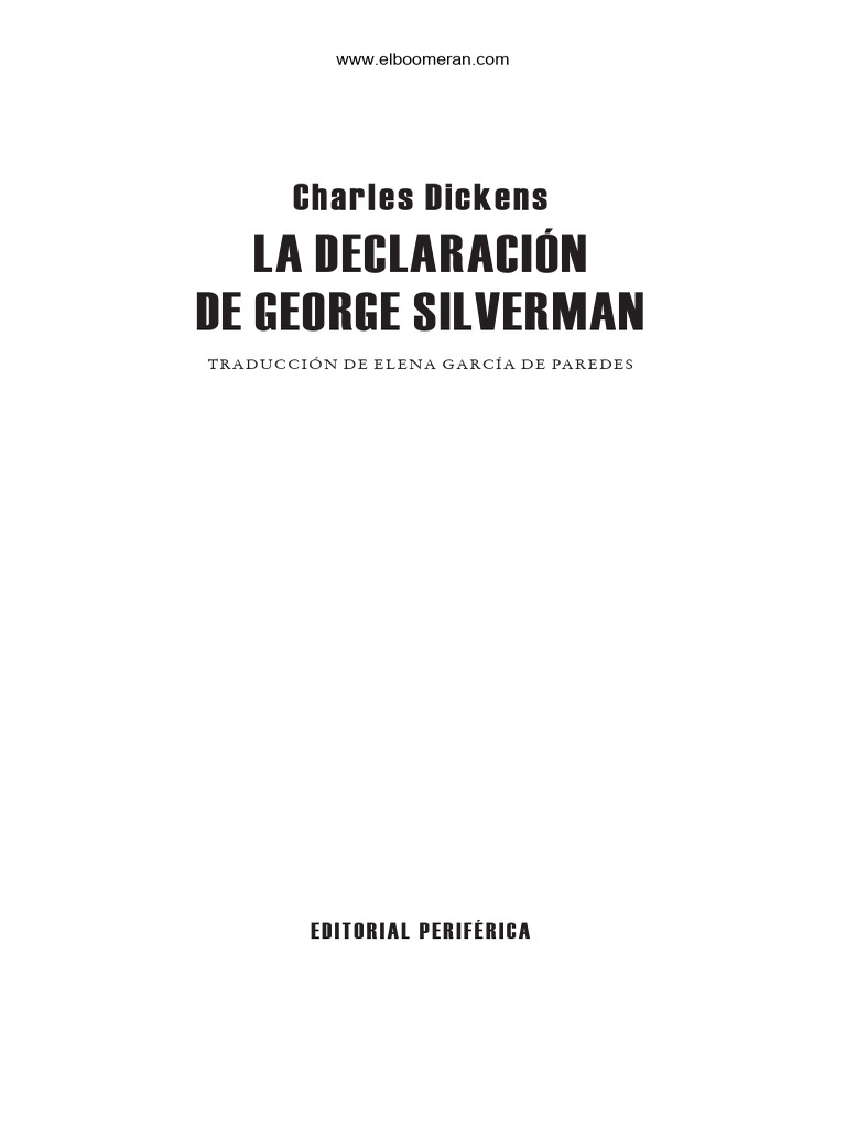 George Silverman: La lucha por la vida | PDF