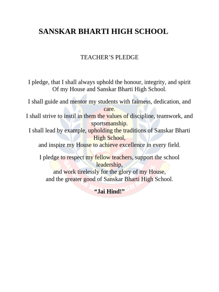 Teacher's Oath | PDF