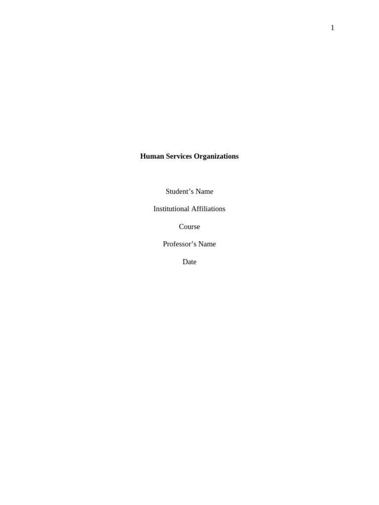 Human Services Organizations | PDF | Nonprofit Organization | Business
