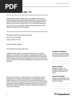 Summary of Federalist No. 70 | PDF