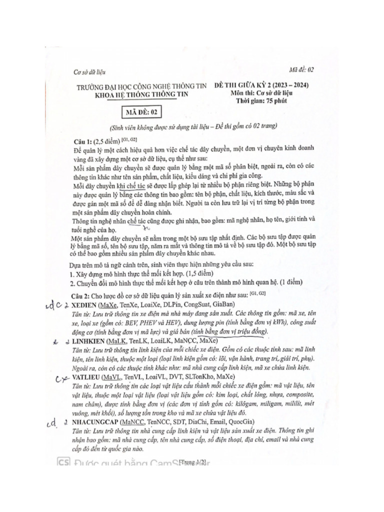 CSDL GK2 23-24 | PDF