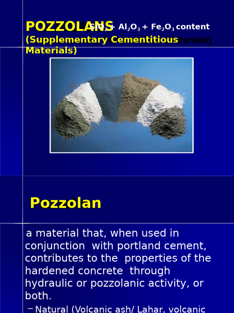 Understanding Pozzolans in Concrete | PDF | Cement | Concrete