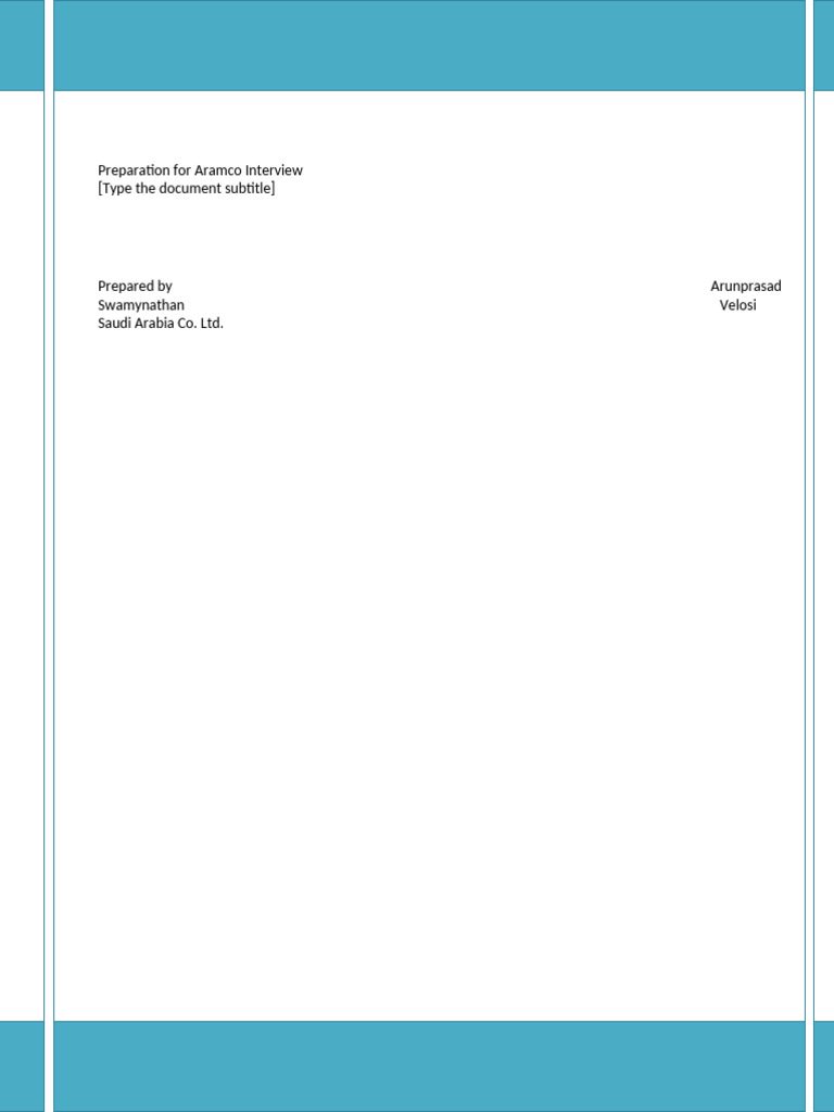 Aramco Interview Preparation Guide | PDF | Concrete | Road Surface