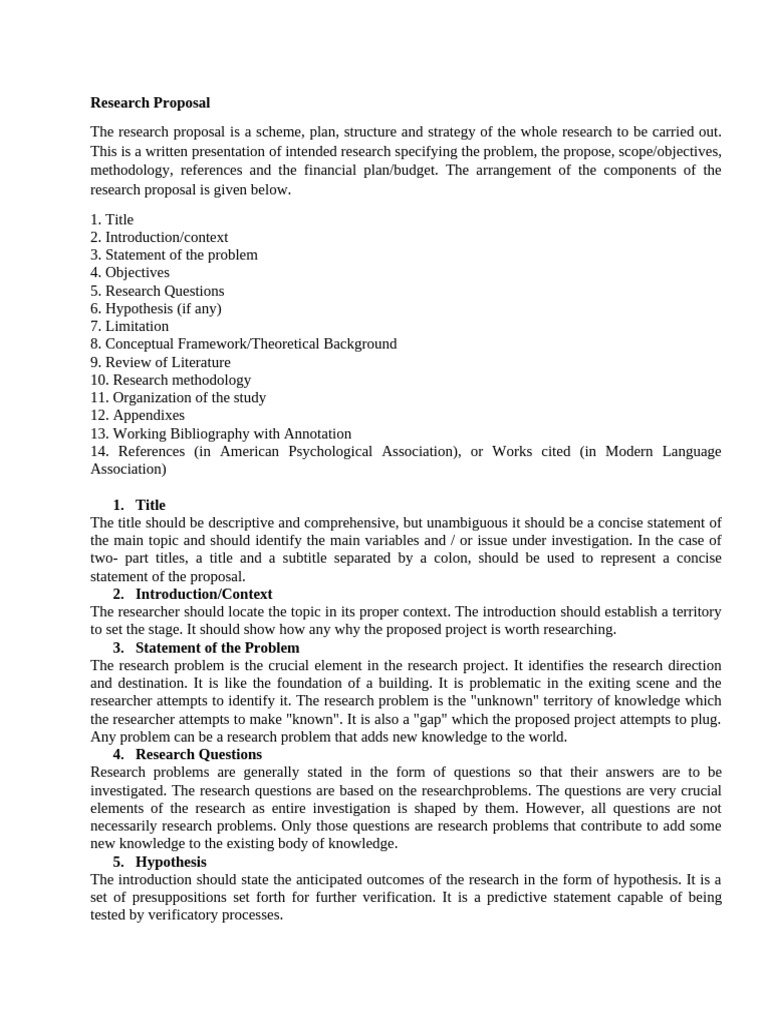 Proposal Writing | PDF | Methodology | Bibliography