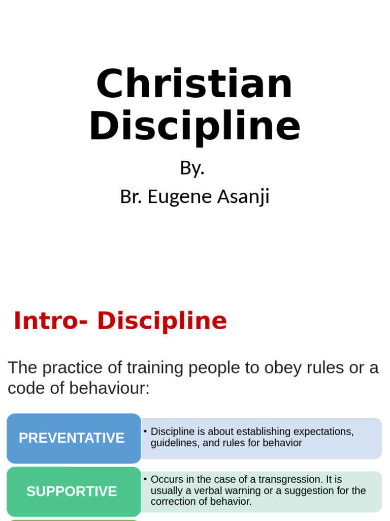 Understanding Christian Discipline Principles | PDF | Disciplines | Jesus