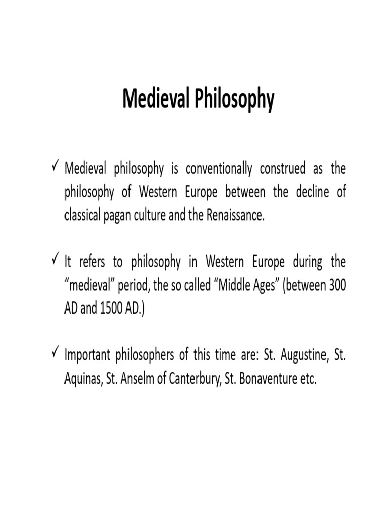 3. MEDIEVAL Philosophy | PDF | Medieval Philosophy | Existence Of God