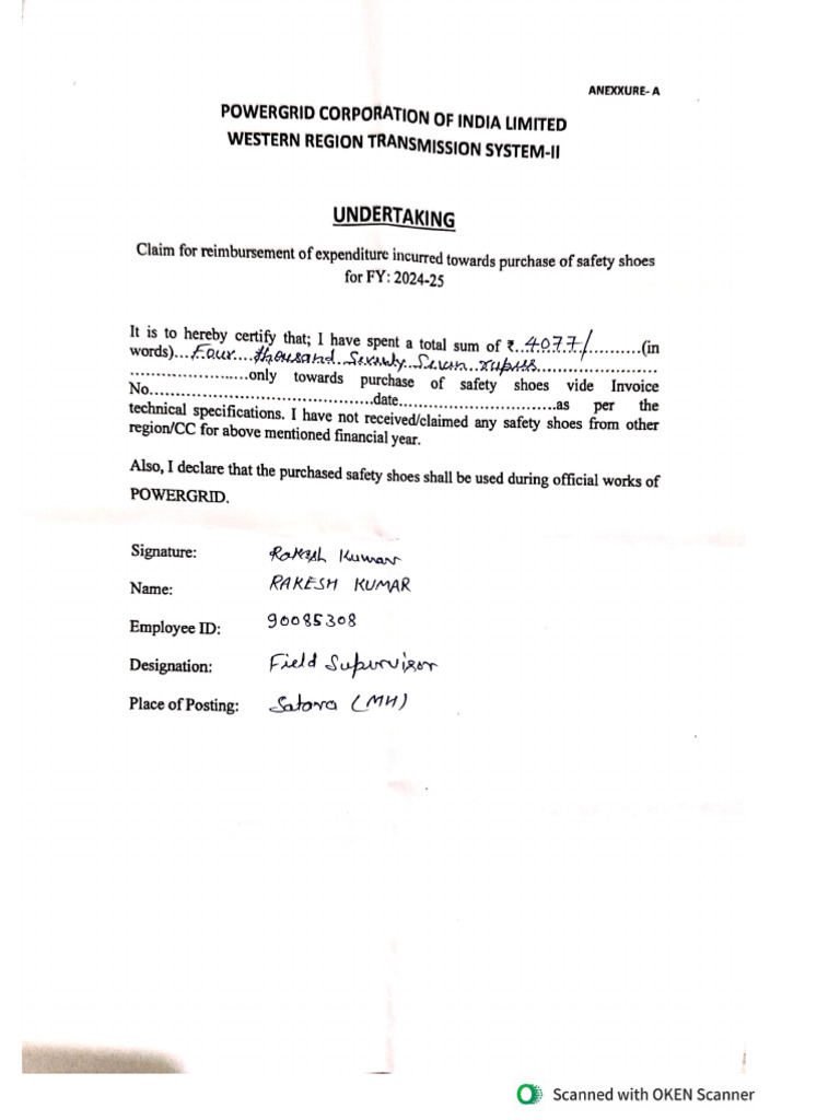 Undertaking Form | PDF