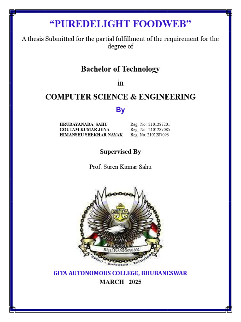 Online Food Ordering System Thesis | PDF | Usability | Databases