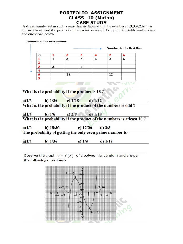 Portfolio1 Class 10 | PDF