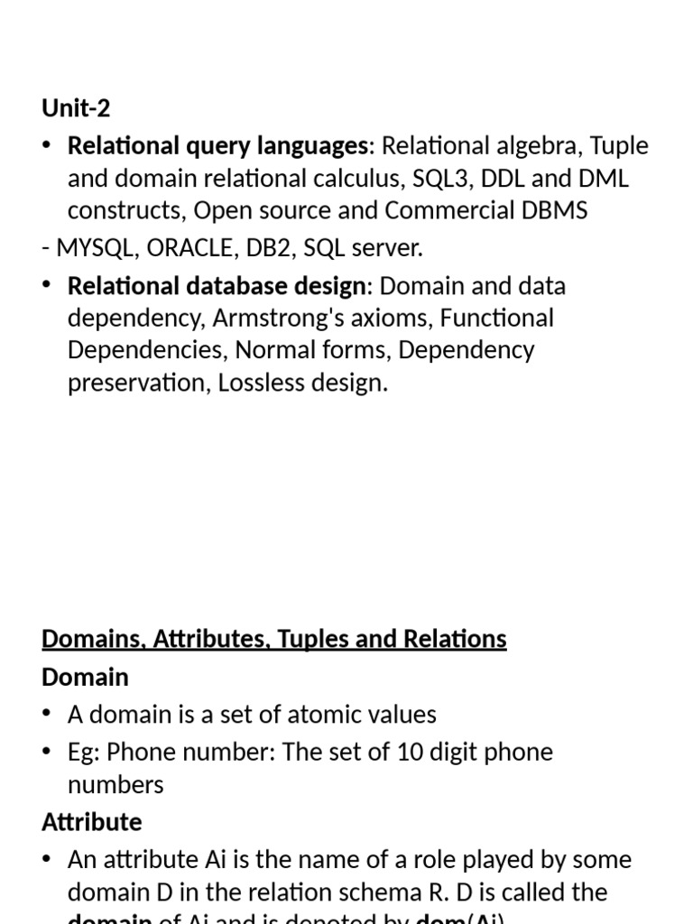 Unit2 - Relational Query Languages | PDF | Relational Model | Ibm Db2