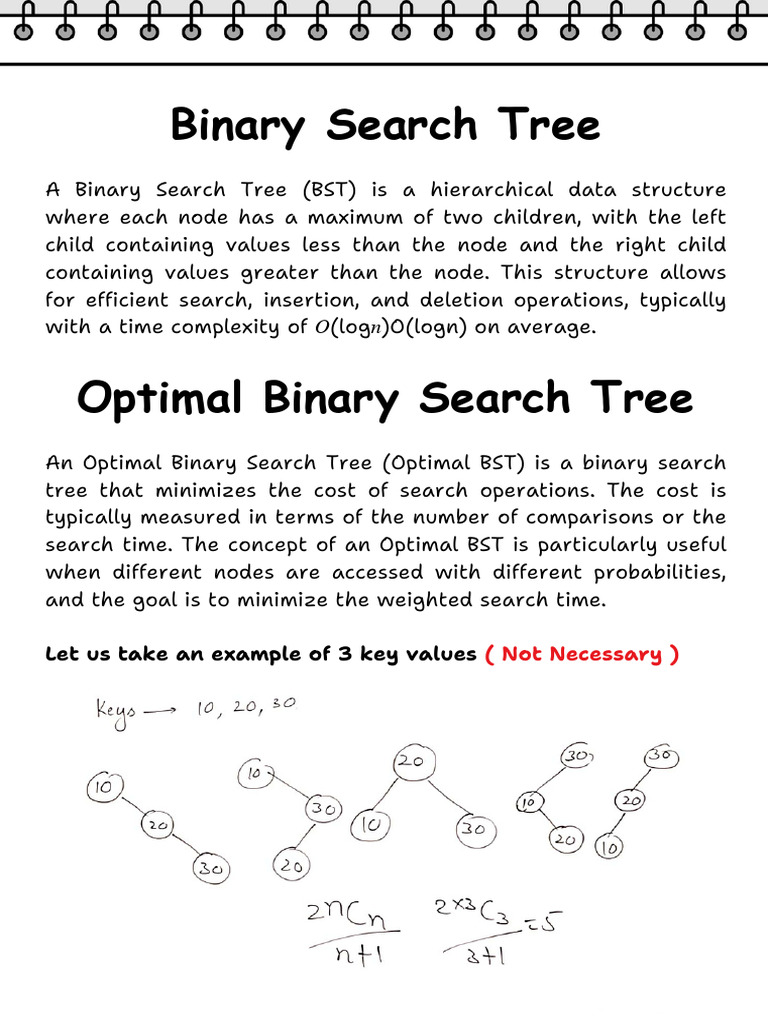 Optimal Binary Search Tree | PDF | Algorithms And Data Structures | Data Management
