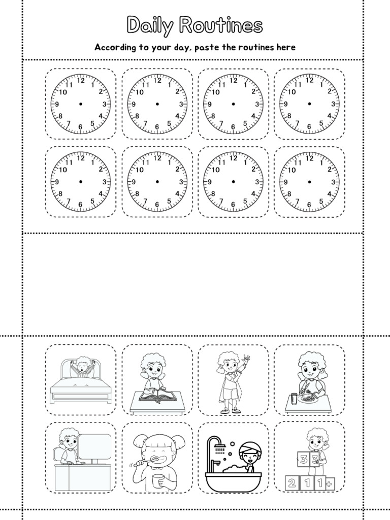 Daily Routines Worksheet | PDF