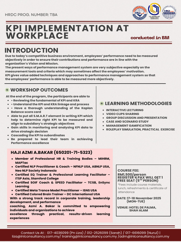KPI Implementation Workshop 2025 | PDF | Payments | Performance Indicator