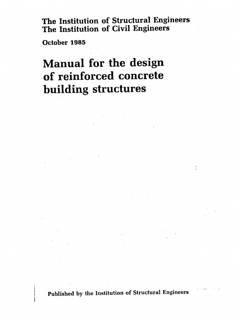 Manual For The Design of Reinforced Concrete Building Struct | PDF