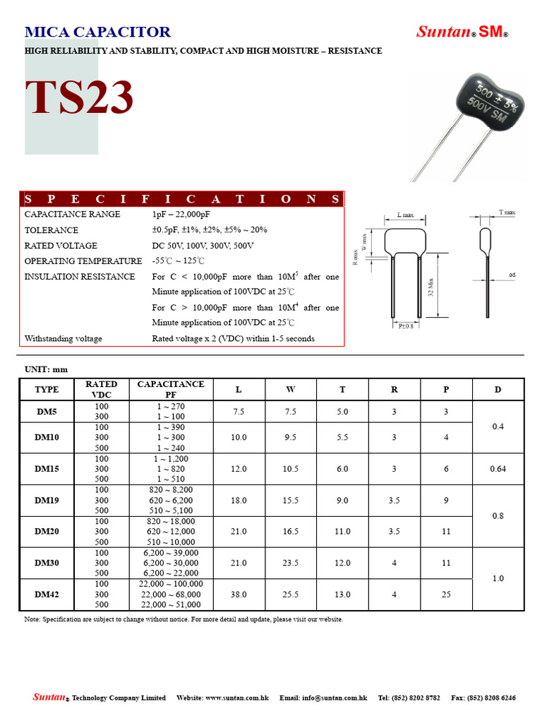 Data Sheet | PDF | Capacitor | Electrical Equipment