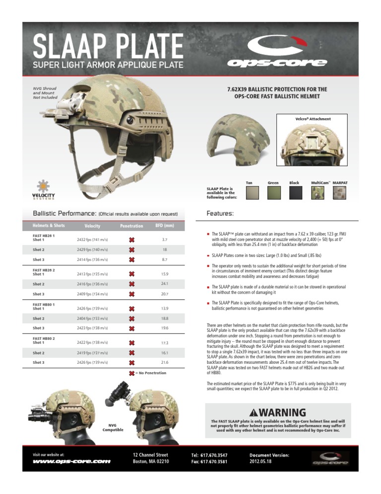 Ops-Core SLAAP Plate by Velocity Systems | Military Technology ...